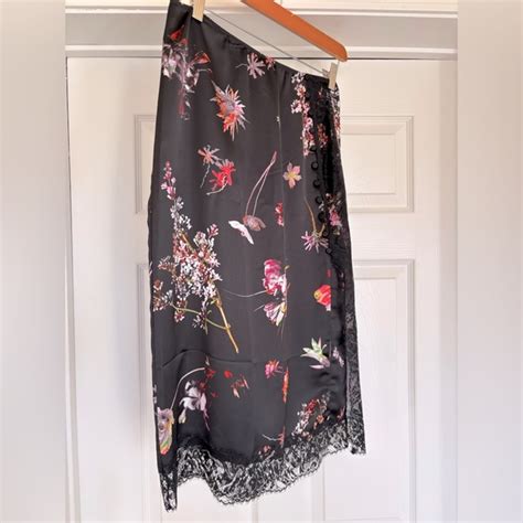 Victorias Secret Skirts Nwt Victorias Secret Black Floral Print