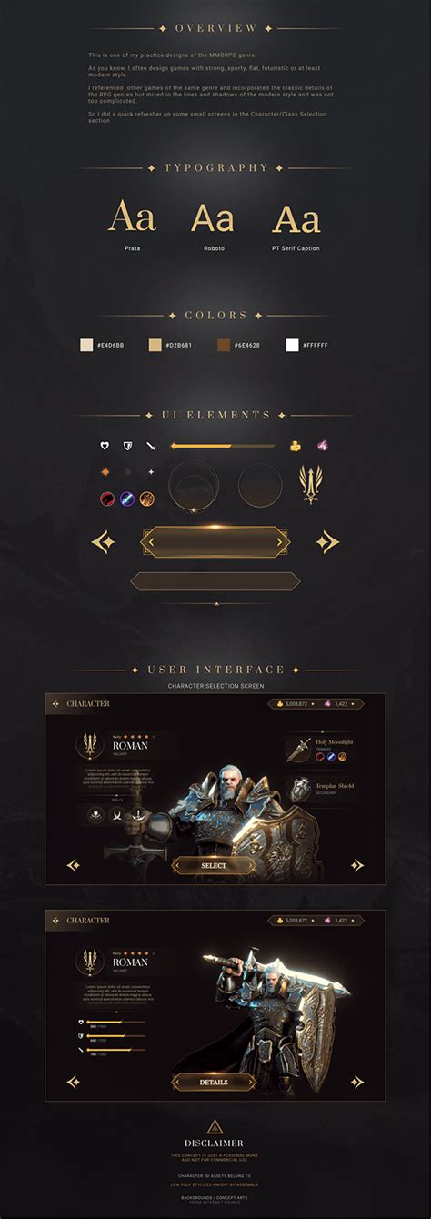 MMORPG Game Concept UI Design