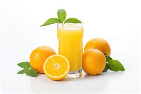 Premium Photo Vibrant Citrus Squeeze On White Background