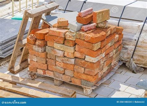 Used Bricks Pallet Stock Photo Image Of Environment 256148234