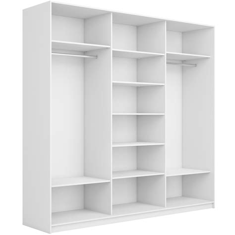 Шкаф купе Широкий Прайм 3 х дверный фасад дсп стекло белое Бетон 2400 мм купить в СПб по цене