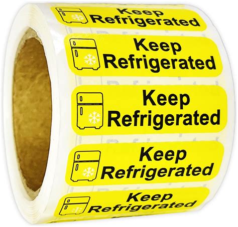 Keep Refrigerated Stickers Shipping Cold Food Packaging