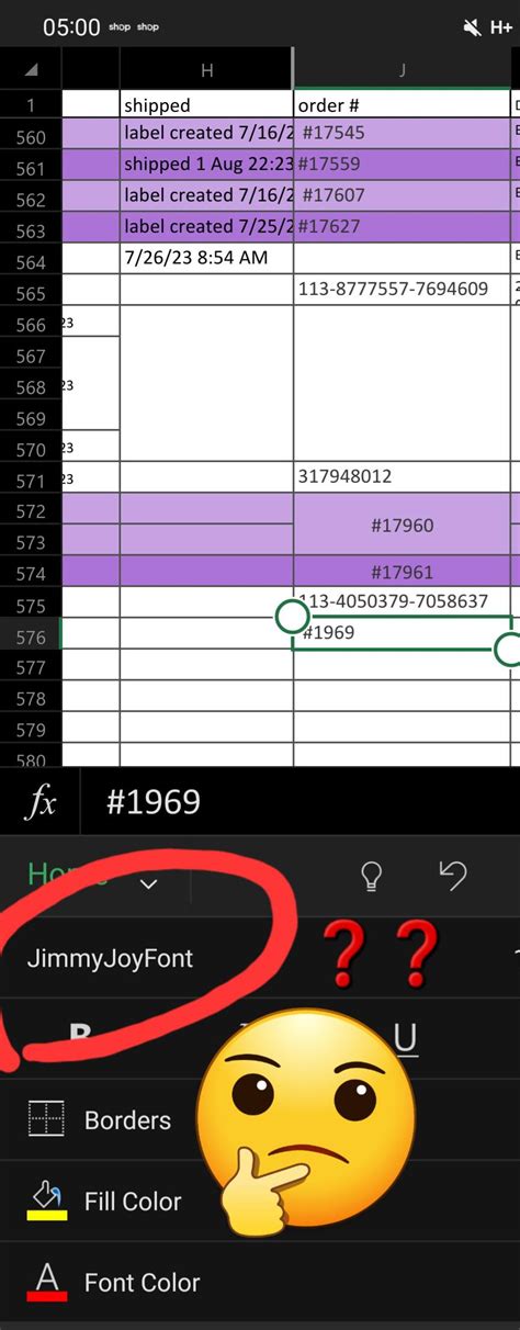 Microsoft Excel App Has A Jimmy Joy Font What The Heck Jimmy Joy