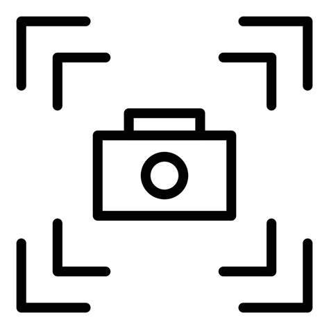 Vecteur De Contour Dicône De Caméra De Mise Au Point Image Décran