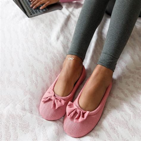 Everfoams Womens Terry Cloth Ballerina Slippers Uk Fashion