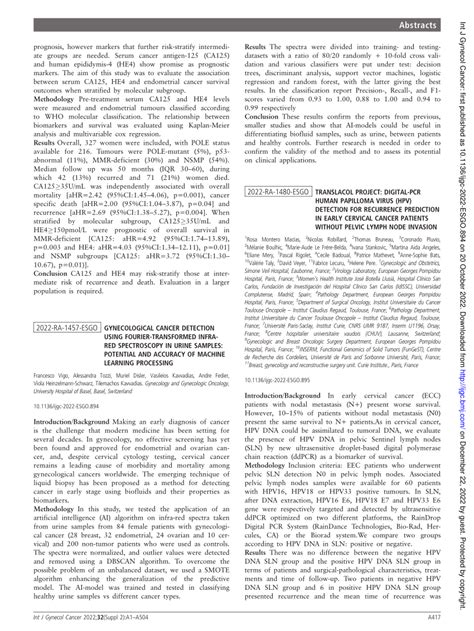 Pdf Ra Esgo Gynecological Cancer Detection Using Fourier