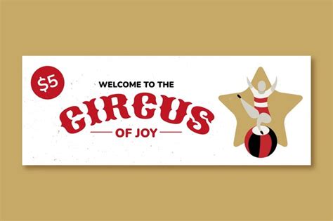Portada De Facebook Divertida De Circo Dibujada A Mano Vector Gratis