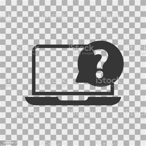 Laptop With Question Mark Vector Illustration Stock Illustration Download Image Now Advice