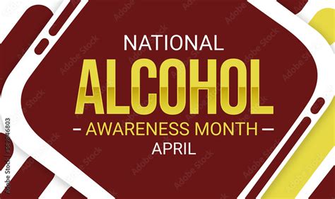 Modern Alcohol Awareness Month Background With Typography National