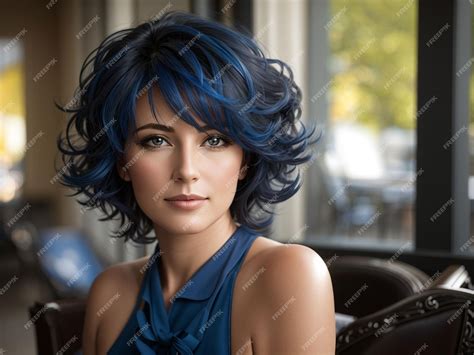 Premium Photo Girl Wearing Navy Blue Dress And Beautiful Home Background