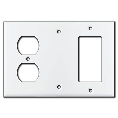 White Combo Decora Switch Electrical Receptacle