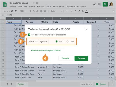 Ordenar Datos CustomGuide