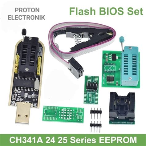 Jual Paket Komplit Alat Flash Bios Ic Ch341 Ch341a Usb Programmer