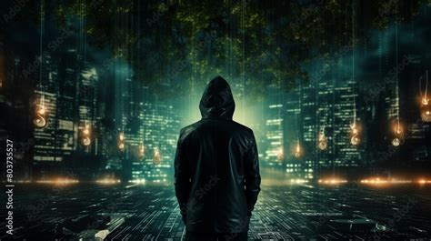 Hacker Engrossed In Complex Code Manipulation Depicting The Menace Of