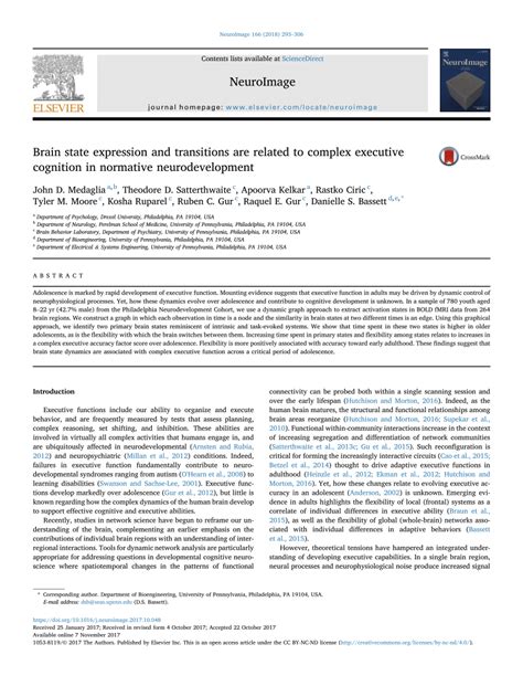 Pdf Brain State Expression And Transitions Are Related To Complex