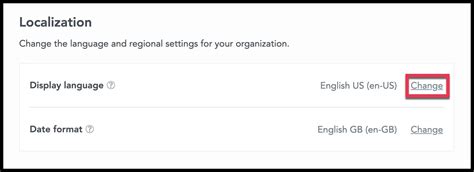 Change Display Language GoodData Cloud