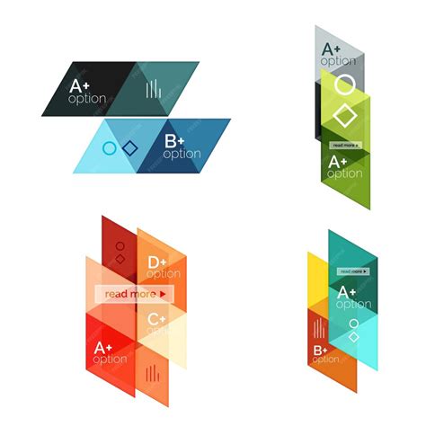 Premium Vector Set Of Vector Triangle Geometric Infographic For