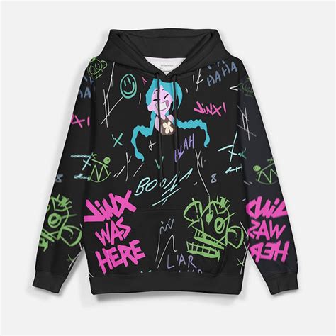 Jinx Graffiti Arcane Pullover Hoodie Anime Wise