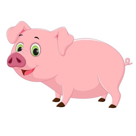 Cute Pig Cartoon Vector Cartoon 8934824 Vector Art At Vecteezy