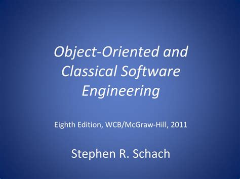 PPT Object Oriented And Classical Software Engineering Eighth Edition