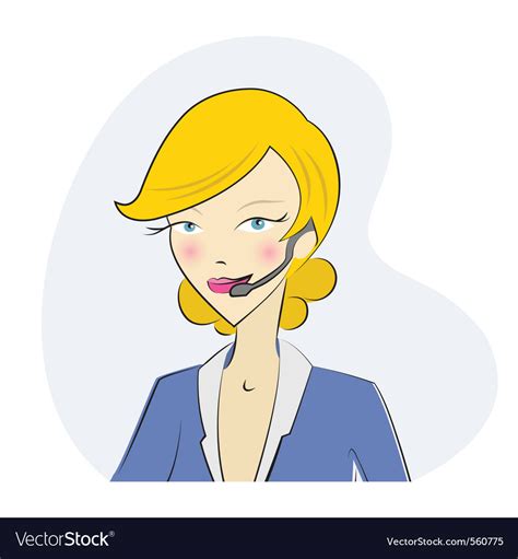 Telephone Operator Royalty Free Vector Image Vectorstock