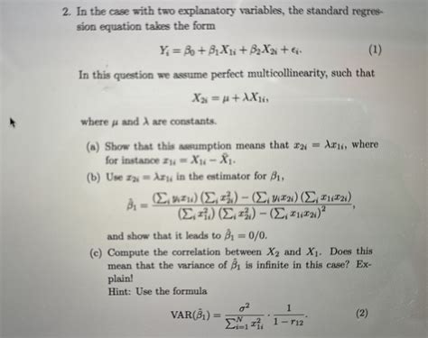 solved in the case with two explanatory variables the