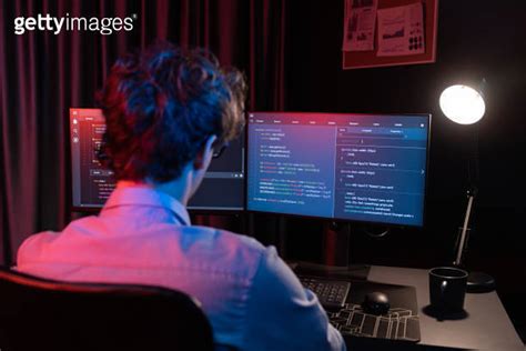 IT Developer Creating Online Software Information Coding On Pc Screen