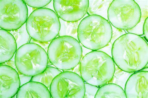 Premium Photo Fresh Slice Cucumber On Background