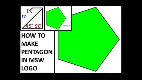 MSW Logo Tutorial MSW LOGO Pentagon Label Command YouTube