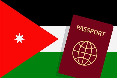 요르단 여권 요르단 국기 배경입니다 벡터 그림 국가 관광명소에 대한 스톡 벡터 아트 및 기타 이미지 국가 관광명소 개념