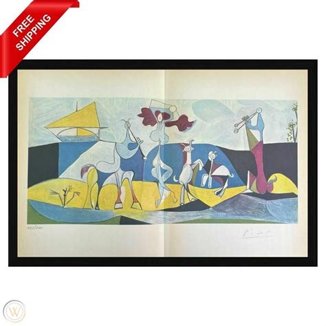 Pablo Picasso La Joie De Vivre Original Hand Signed Print With Coa