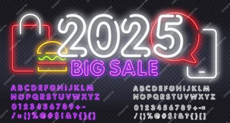 Premium Vector Big Sale Neon Text Vector Design Template Big Discount