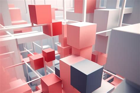 Dynamic Geometry Modern Background Exploration Premium Ai Generated Image