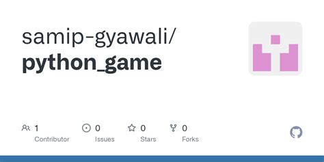 Github Samip Gyawalipythongame