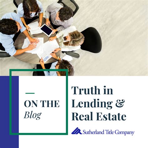Truth In Lending Real Estate Sutherland Title