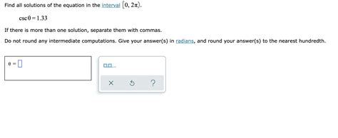 Solved Find All Solutions Of The Equation In The Interval