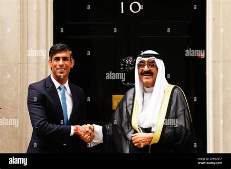 Prime Minister Rishi Sunak Greets Crown Prince Of Kuwait Sheikh Meshal