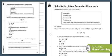 👉 Substituting Into Formulae Ks3 Maths Beyond