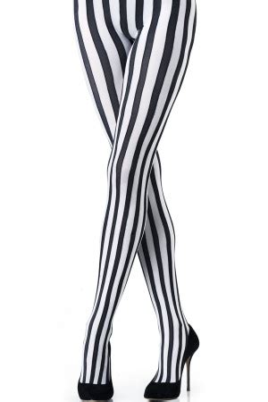 Two Toned Vertical Stripes Tights Timeless Styles Women Emilio