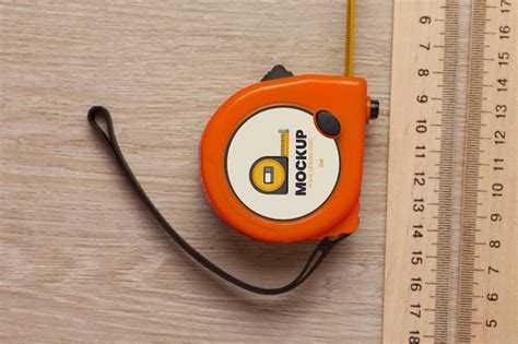 Premium Psd Measuring Tape Mockup Design