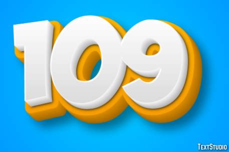 109 Efecto de texto y diseño de logotipos Número