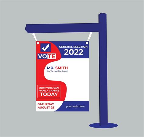 Political Yard Sign Template 16591445 Vector Art At Vecteezy