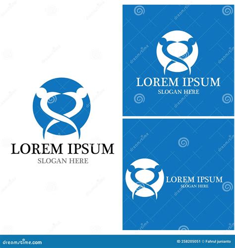 Plantilla Vectorial Del Logotipo De La Familia De Salud De La Comunidad Stock De Ilustración