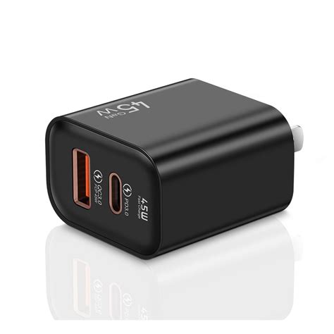 PQ W PD W QC W USB Fully Compatible Super Fast Charger US Plug Black Alexnld