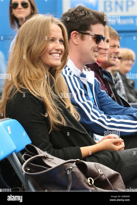 Kim Sears The Girlfriend Of Andy Murray During The Final Of The Aegon
