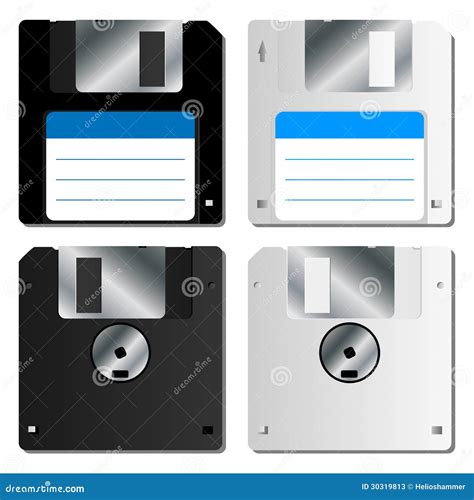 Floppy Disk Save Icon Set Pixel Art 8 Bit Retro Video Game Vintage Sprite Isolated Vector