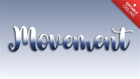 Movement Text Effect Generator