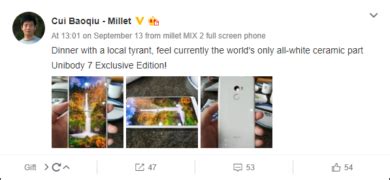 Xiaomi Mi Mix White Ceramic Version Looks Beautiful Images Gizmochina
