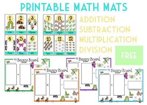 Printable Math Mats The Crafty Classroom