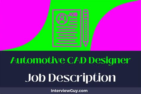Automotive Cad Designer Job Description [updated For 2025]